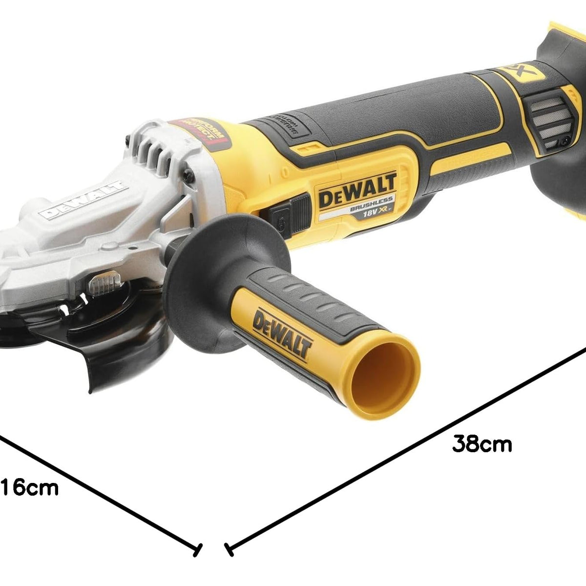 DeWalt 18V XR Bare Unit Brushless Flat Head Angle Grinder, 125 mm ...